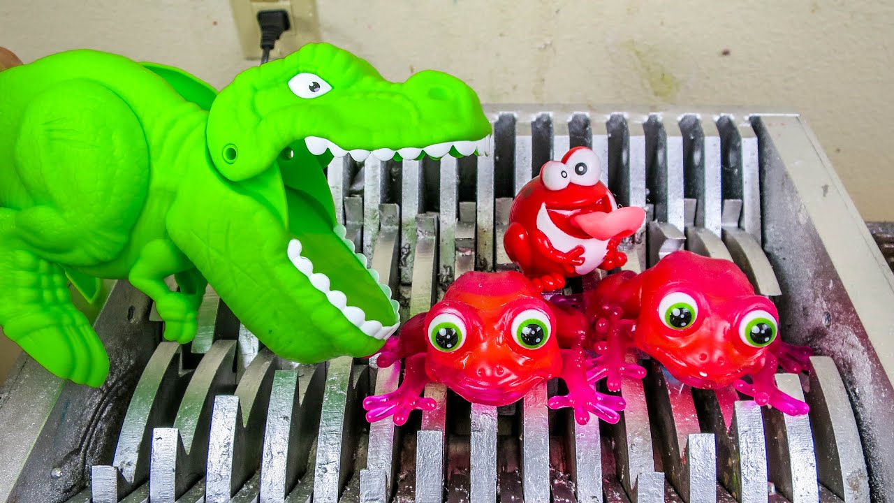 SHREDDING FROGS AND DINOSAURS! COOL EXPERIMENT! - YouTube