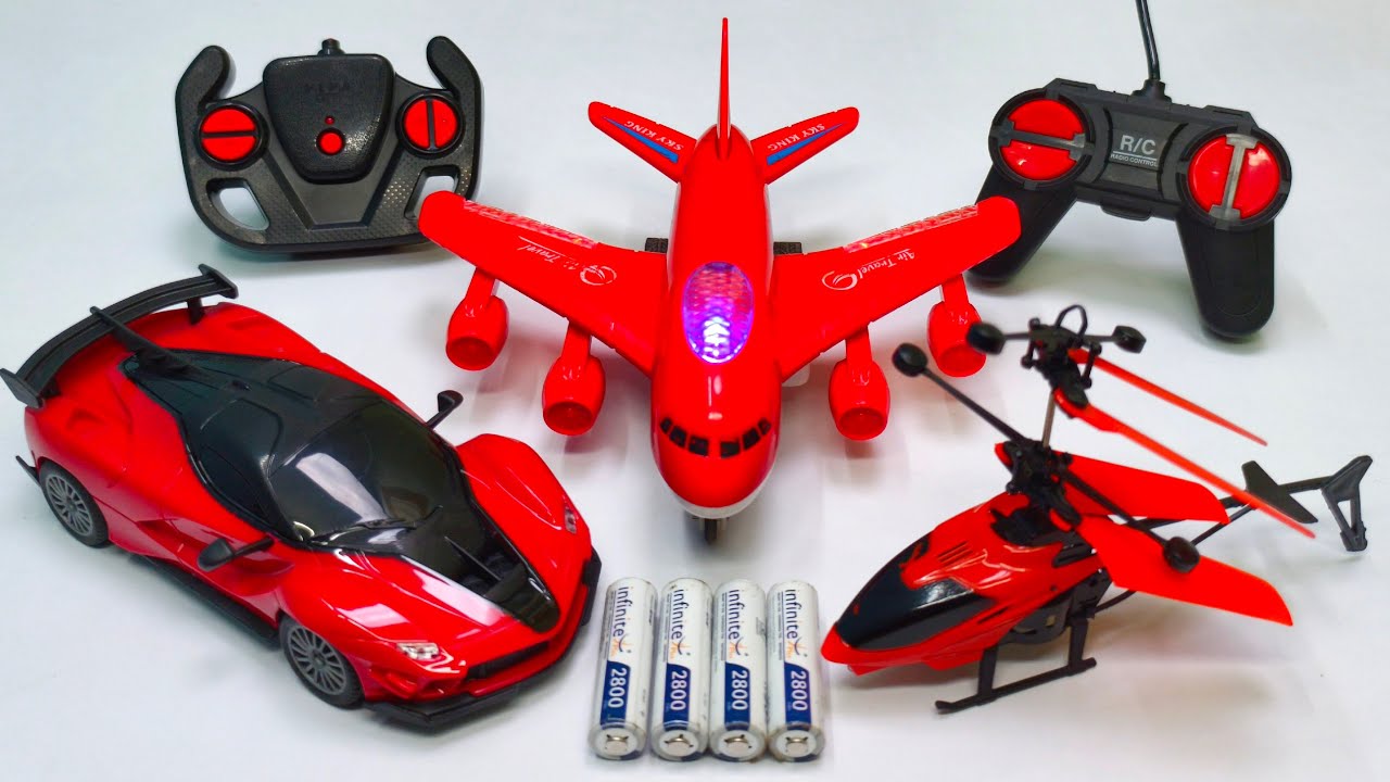 Radio Control Airbus A380 and Remote Control Racing Rc Car Unboxing ...