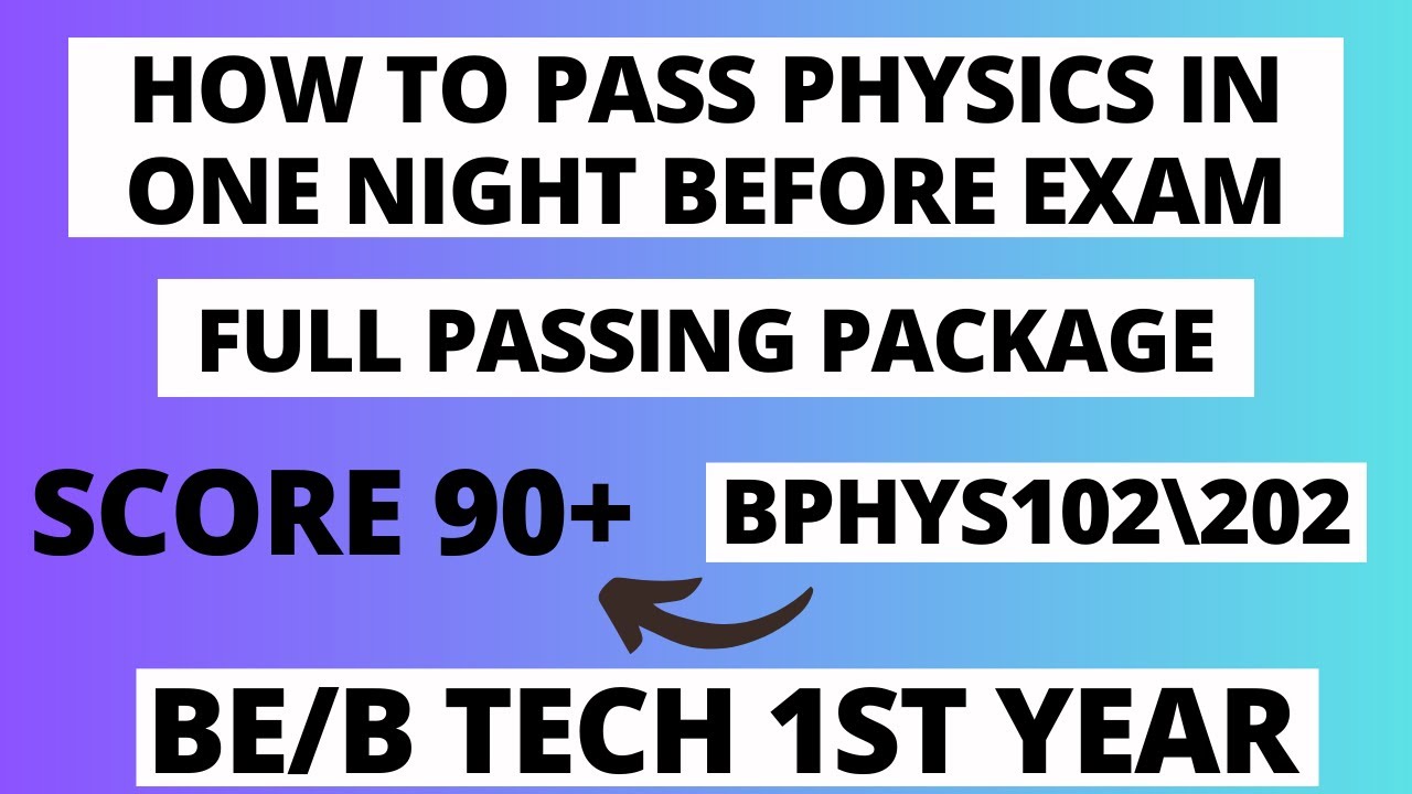 PHYSICS PASSING PACKAGE VTU|BPHYS102/202|PHYSICS IMPORTANT QUESTIONS ...