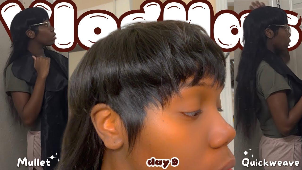 VLOGMAS DAY 9 | DOING A MULLET ON MYSELF WHILE USING TRACKS FROM A OLD WIG !!! MULLET QUICK ...