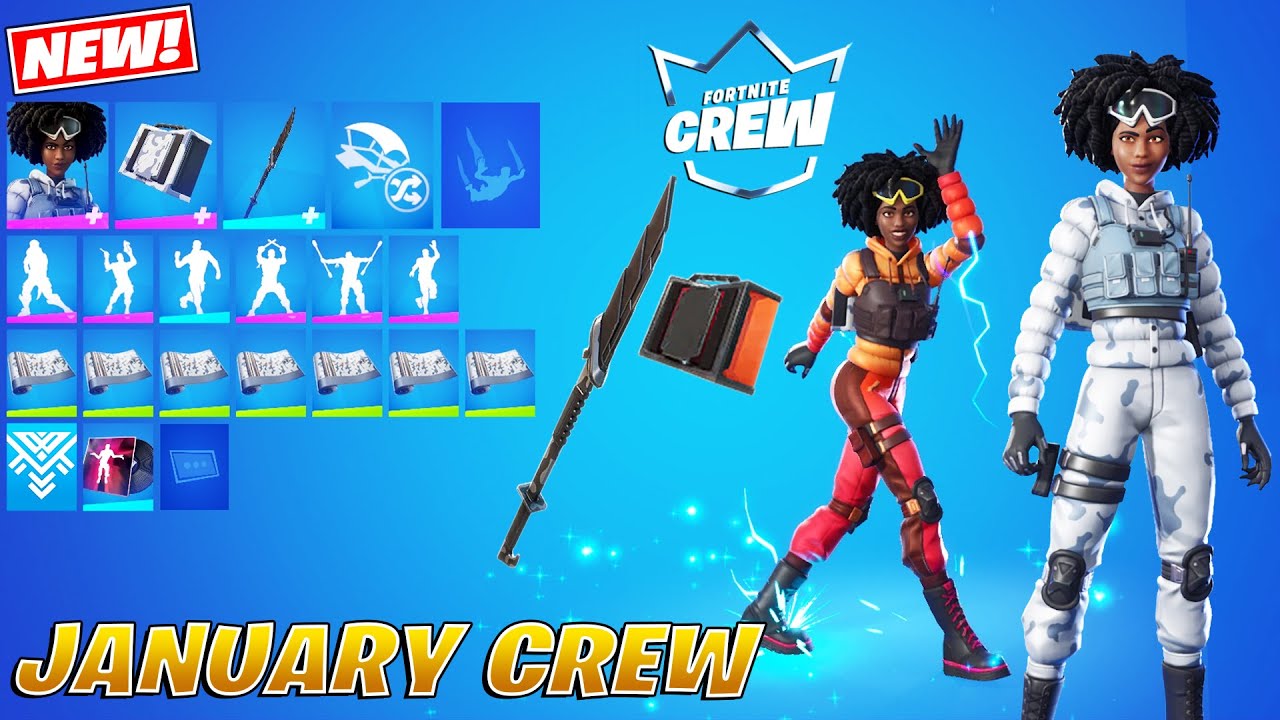 *NEW* Snow Stealth Slone Skin(January Crew Pack) Showcase! Fortnite ...