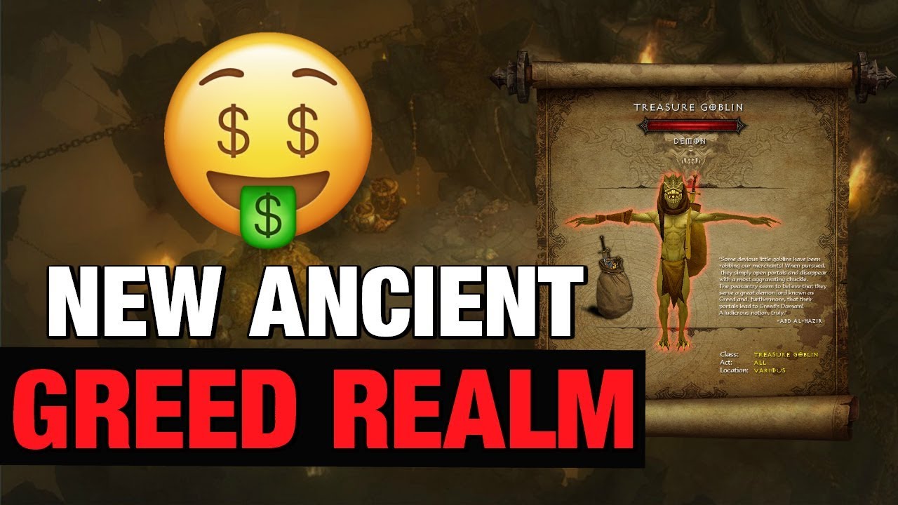 Ancient Greed Vault Realm Diablo 3 Patch 2.6.5 Season 17 - YouTube