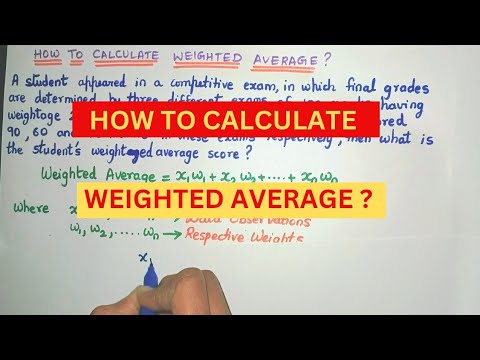 How To Calculate Weighted Average ? | Statistics | Weighted Arithmetic ...
