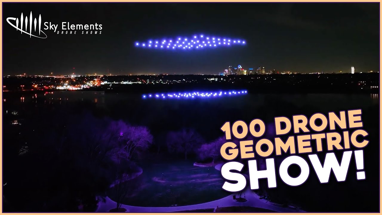 Sky Elements 100 Drone Geometric Show - YouTube