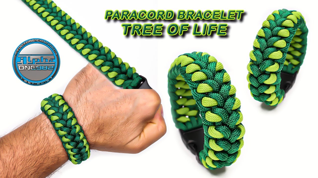 How to Make a Paracord Bracelet Tree of Life Knot Tutorial - YouTube