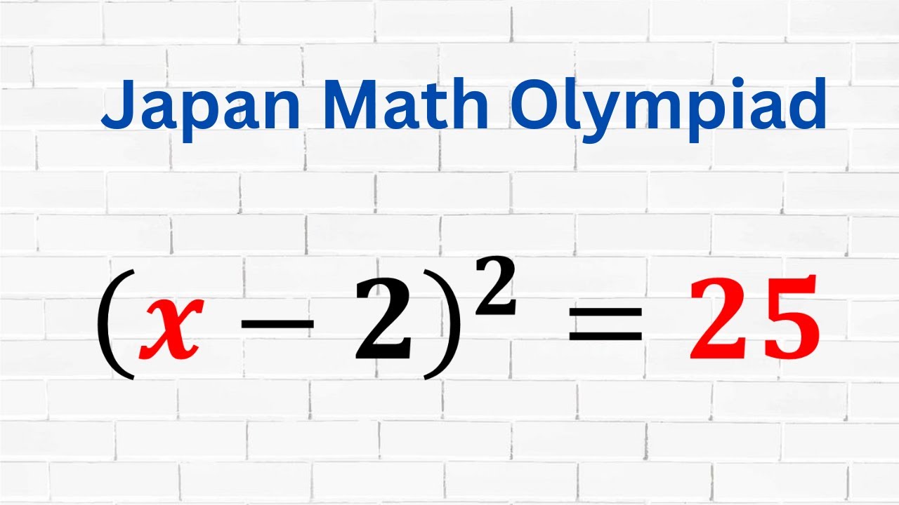 A Nice Algebra Problem | Japan Math Olympiad - YouTube