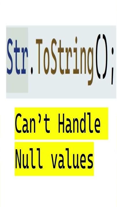 Core Difference between C# Convert.ToString and ToString - YouTube