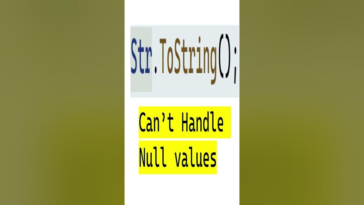 Core Difference between C# Convert.ToString and ToString - YouTube