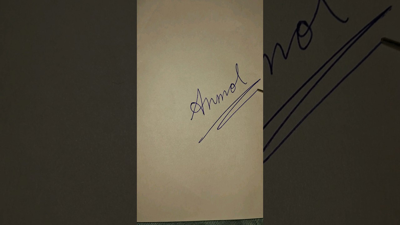 Anmol name signature #handwriting - YouTube