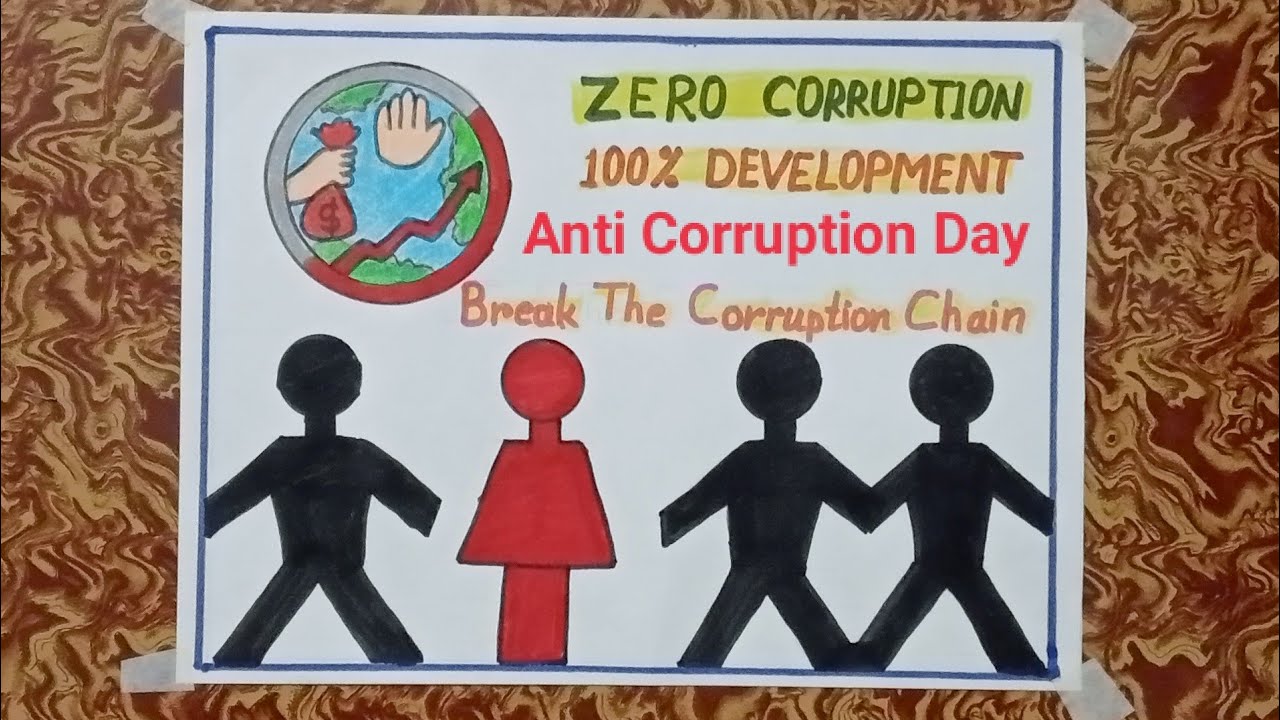 International anti-corruption day poster drawing easy|Stop corruption ...
