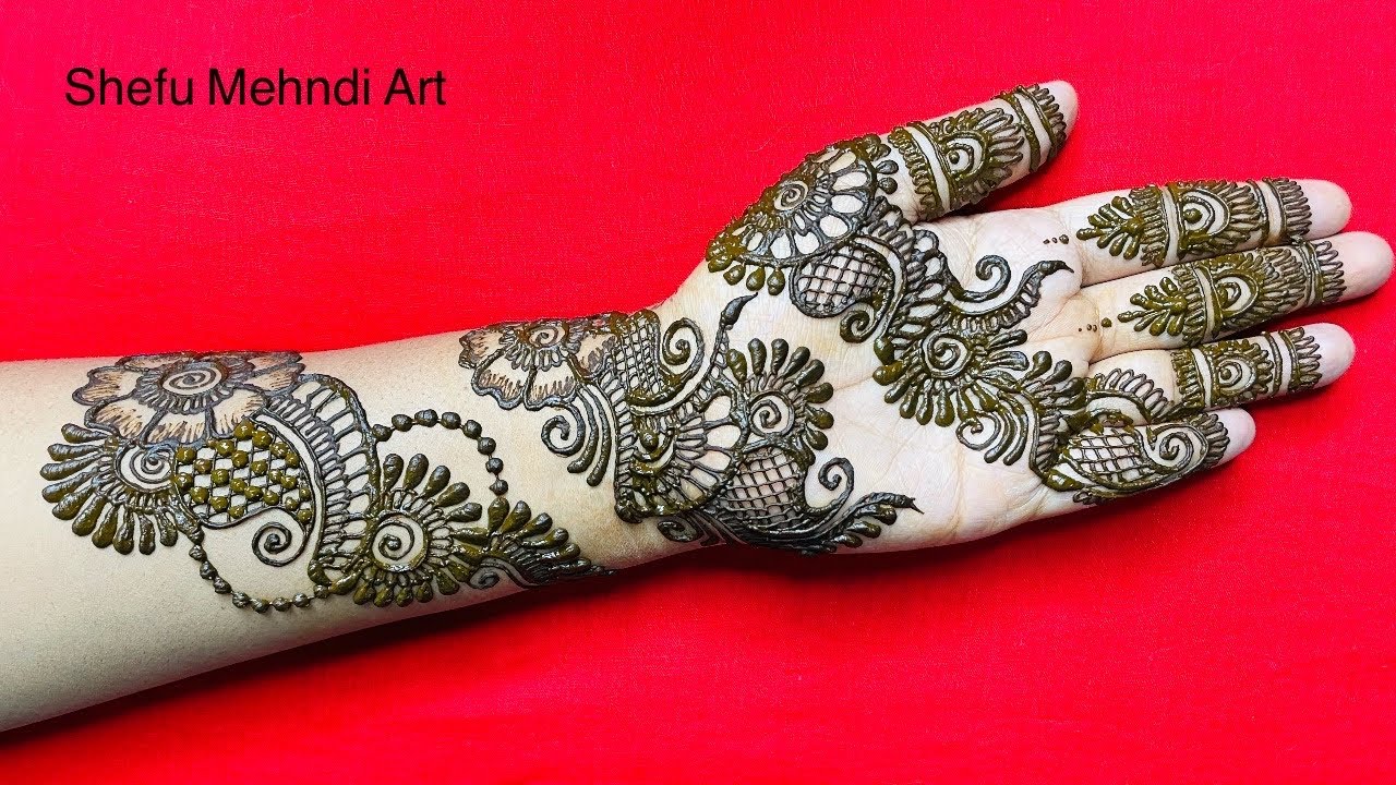 Latest unique full hand bridal arabic mehandi designs || front hand ...