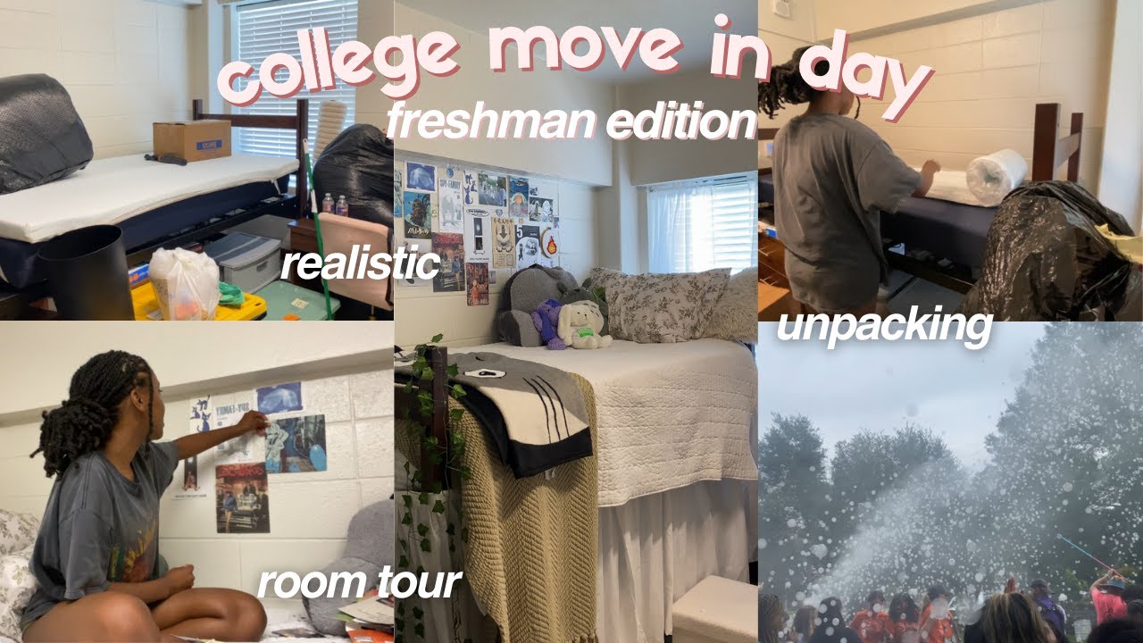 COLLEGE MOVE IN DAY VLOG | freshman year, realistic, room tour, school ...