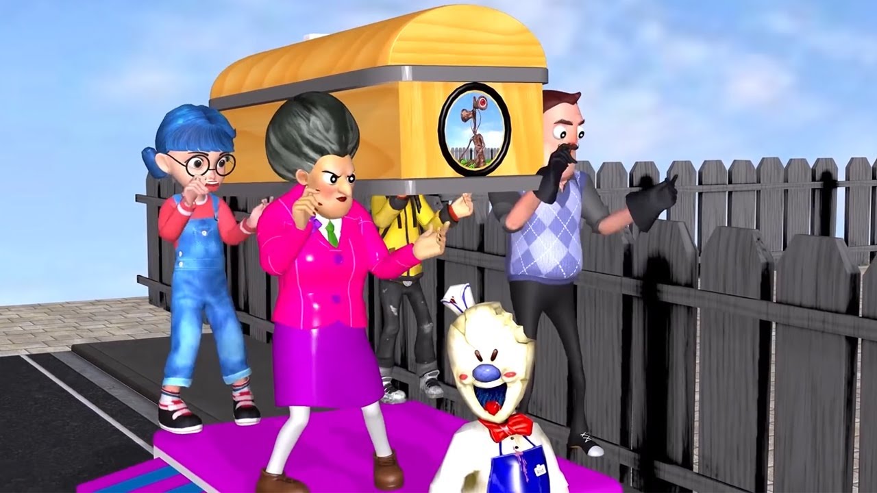 Scary Teacher 3D Miss T rescues Hello Neighbor from Granny - Nick and ...