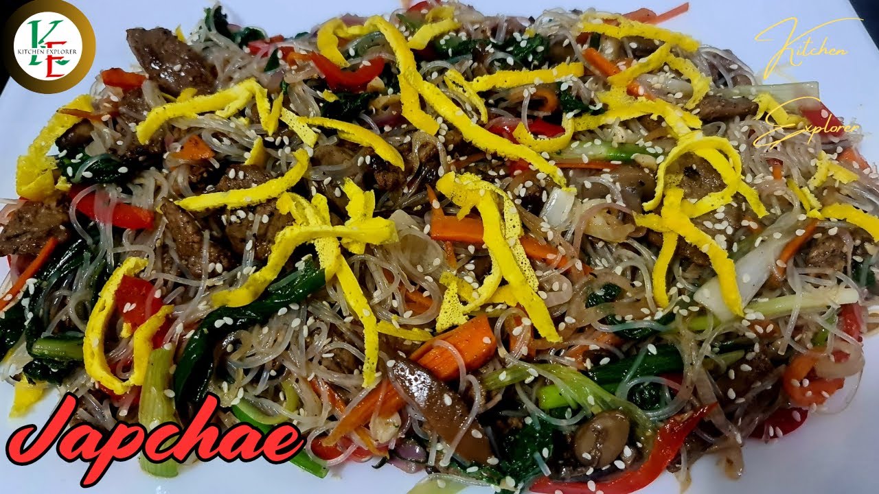 Japchae | Authentic Japchae | How To Make Japchae | Stir Fried Glass ...