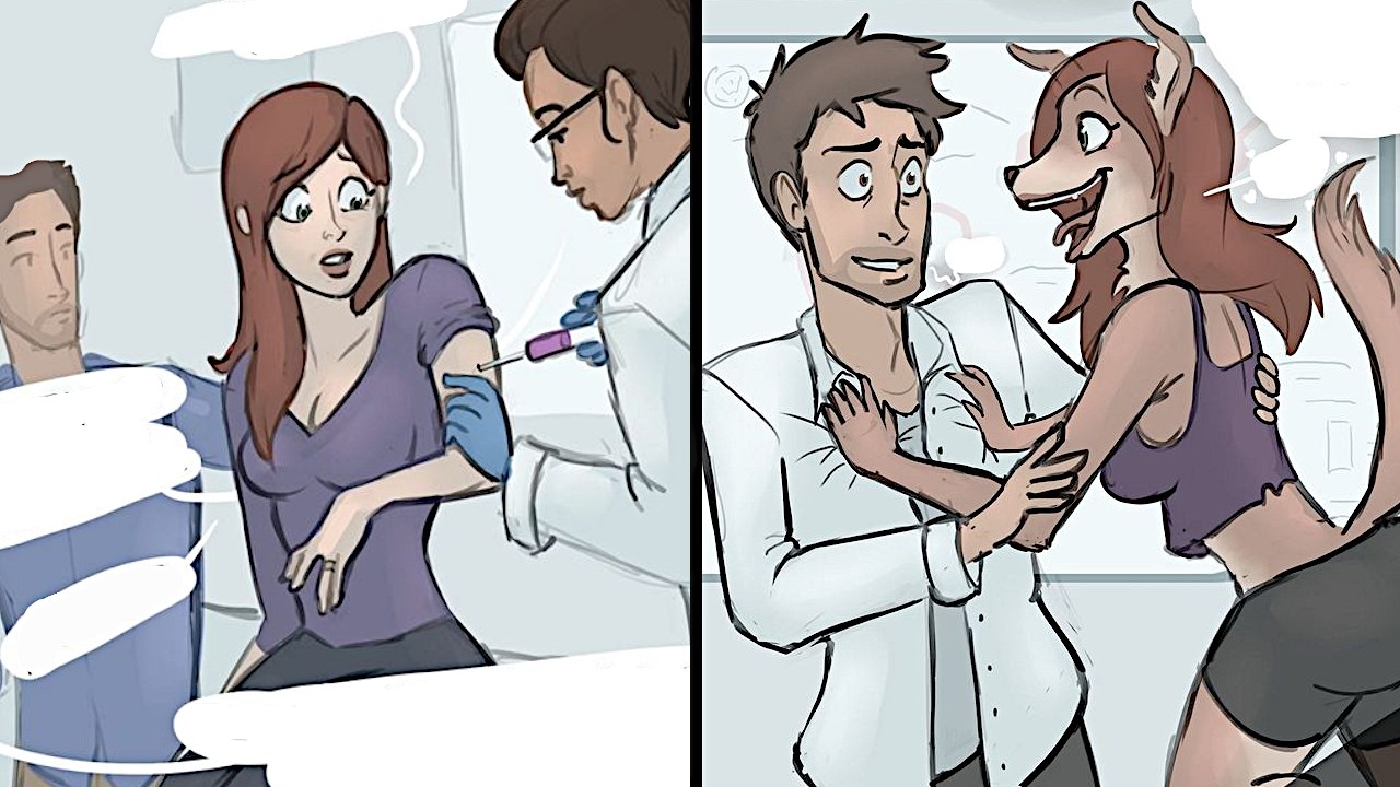 Scientists turn his Girlfriend into a Furry: Origins - Comic Dub - YouTube