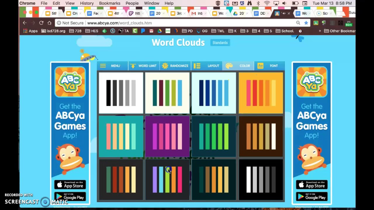 Make a Word Cloud in ABCya - YouTube