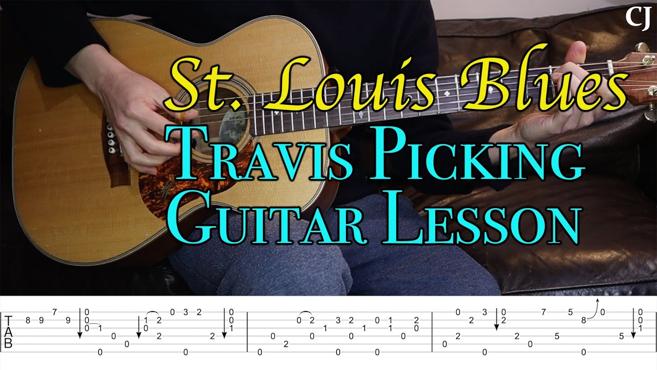 St. Louis Blues - Chet Atkins (With Tab) | Watch & Learn Travis Picking ...