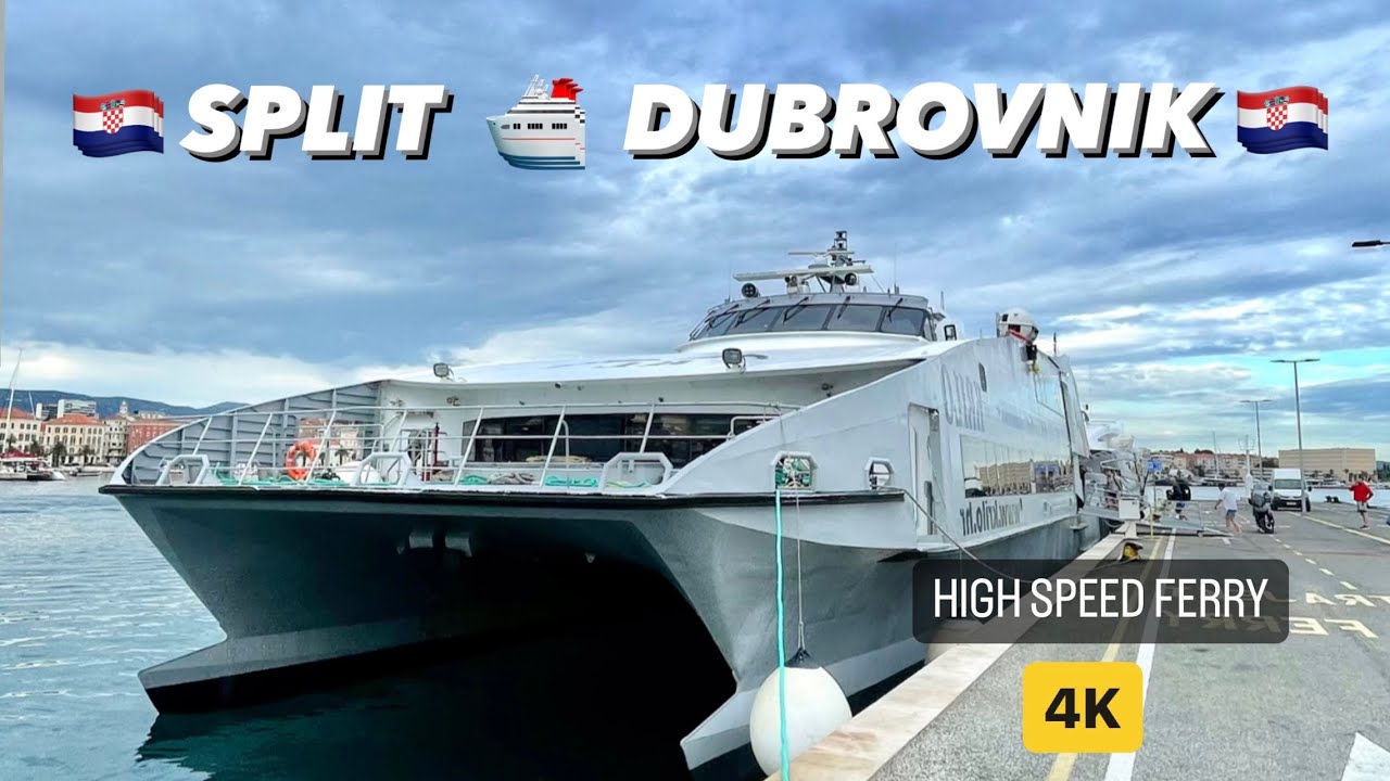 High speed catamaran ferry trip Split to Dubrovnik, 4K, UHD, 60 FPS 🇭🇷🛥 ...