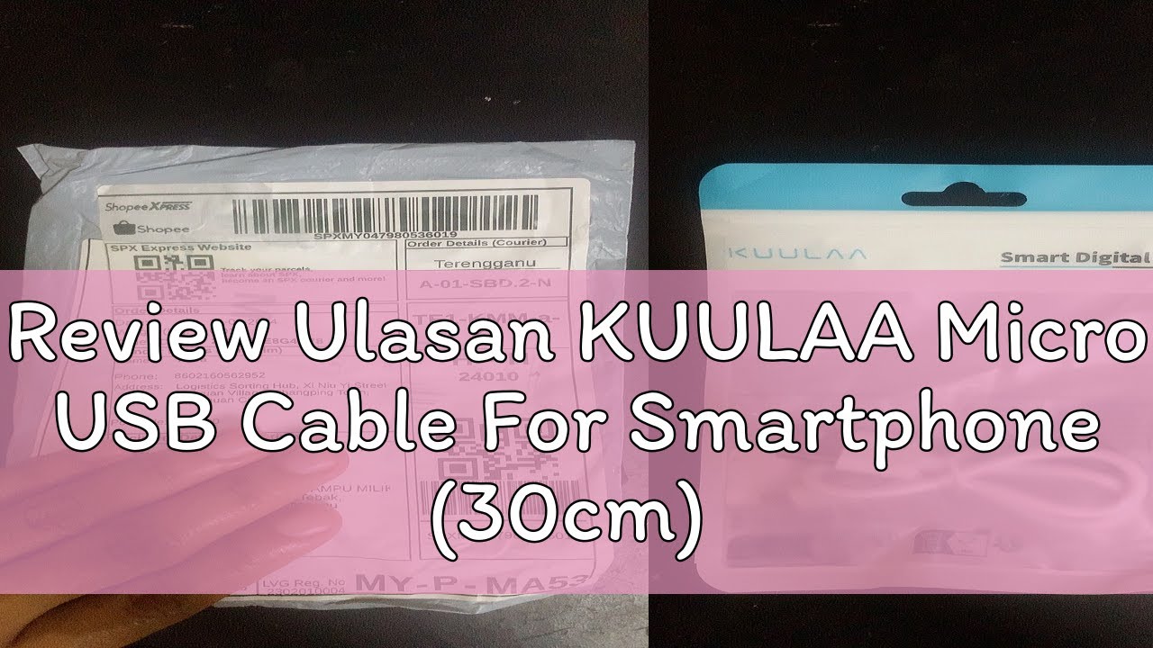 Review Ulasan KUULAA Micro USB Cable For Smartphone (30cm) - YouTube