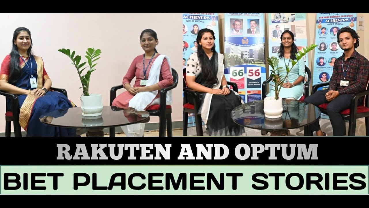 BIET PLACEMENT STORIES-06 | Rakuten|OPTUM| BATCH OF 2019-2023 - YouTube