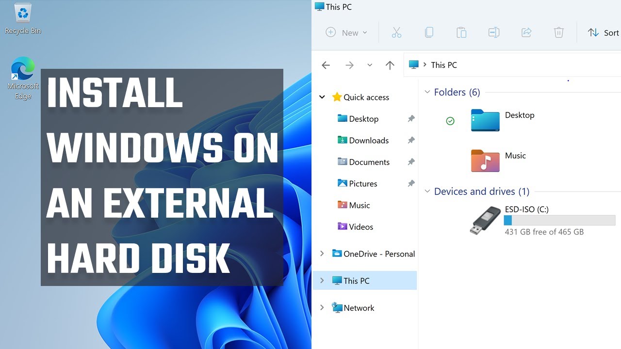 How to Install Windows on an External Hard Disk Drive or SSD or USB ...