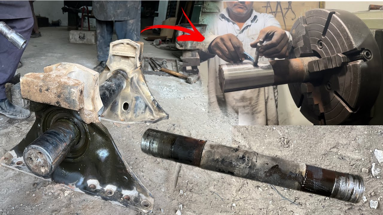 Heavy truck suspension trunnion shaft Loose Bushing Size Repairing by ...