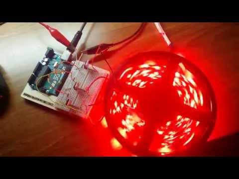 Arduino and 5050 LED Strip Demonstration