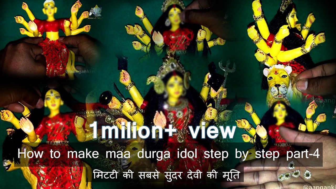 maa durga mitti idol making || new style murti making 2023 #durga - YouTube
