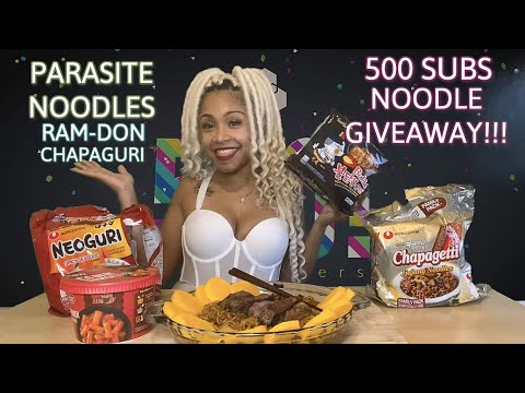 500 SUBSCRIBERS FIRE NOODLES GIVEAWAY! (PARASITE RAM-DON NOODLES)