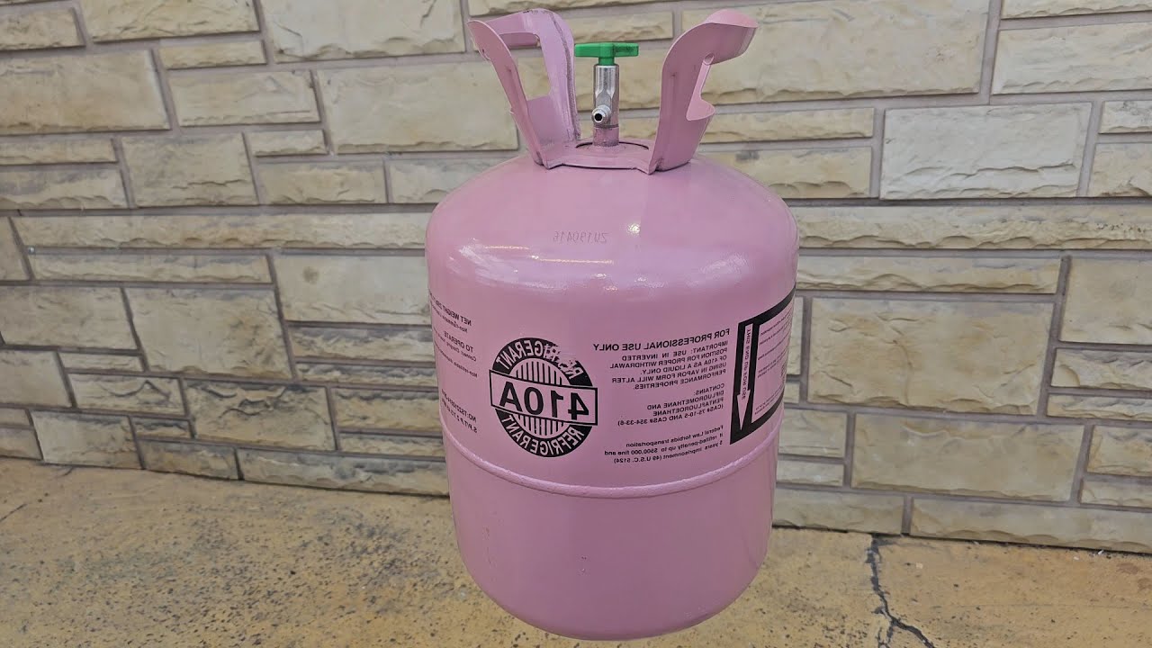 Never throw away an empty freon tank. A brilliant idea with your own ...