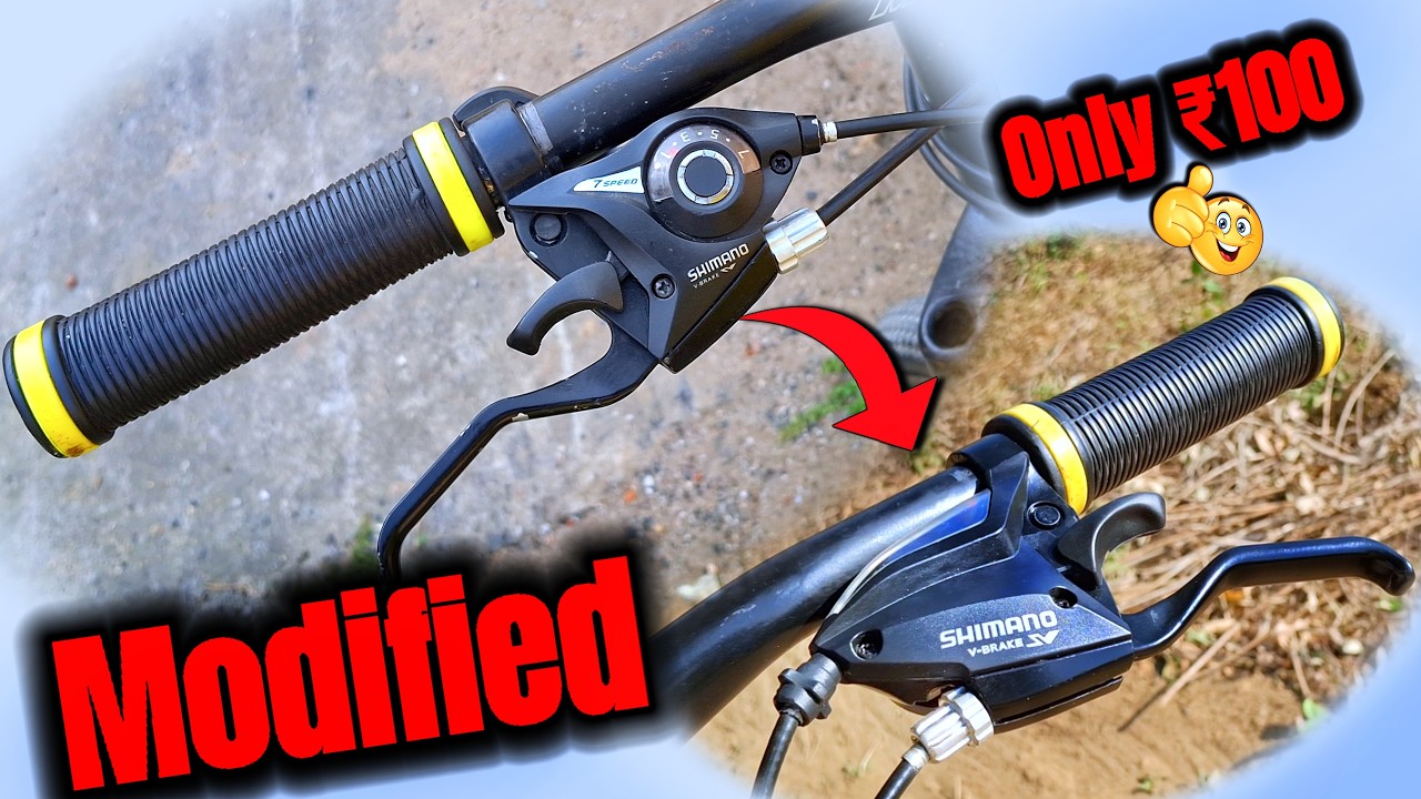 How To install Gear Shifter in Cycle NEW MODIFIED LOOK Change New Shifter ₹100 ME - YouTube