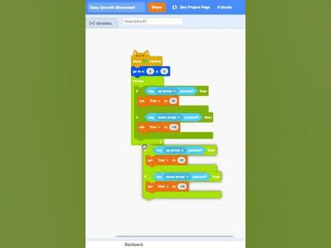 Easy Smooth Movement in Scratch #shorts - YouTube