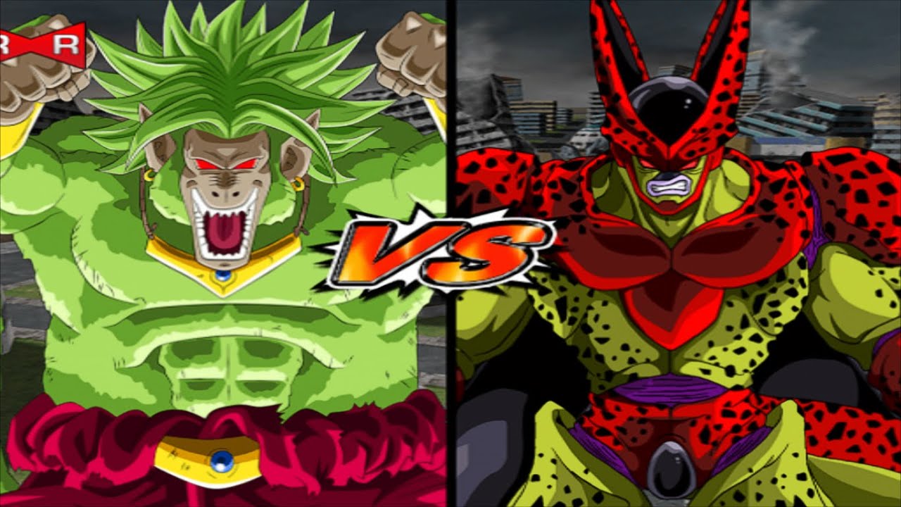 Broly Oozaru VS Cell MAX Full Fight - YouTube