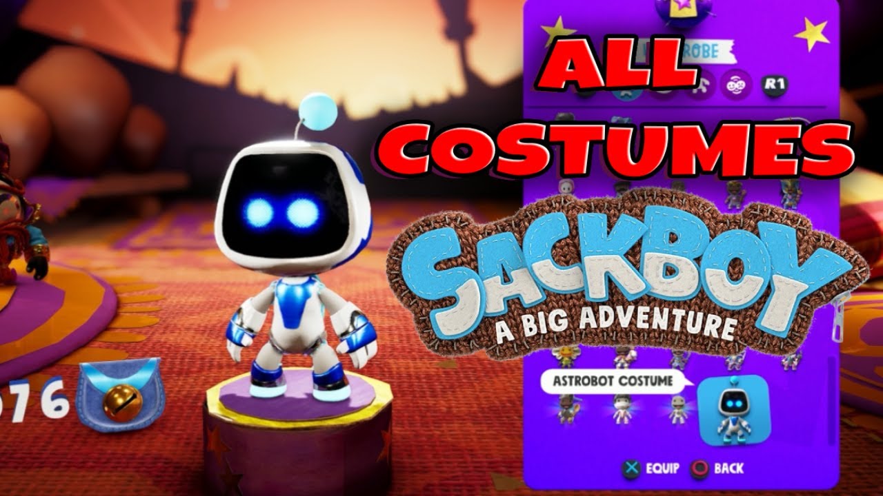 All Costumes And Emotes All DLC Showcase 100% Save On Sackboy A Big ...