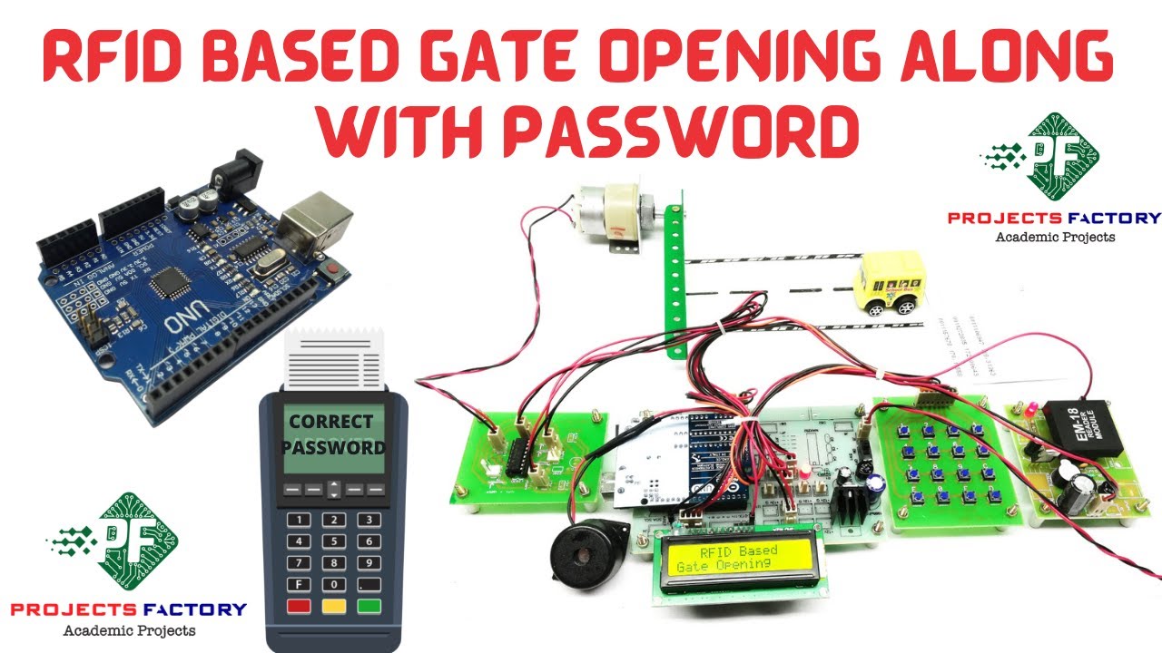 RFID Based Gate Opening Along With Password - YouTube