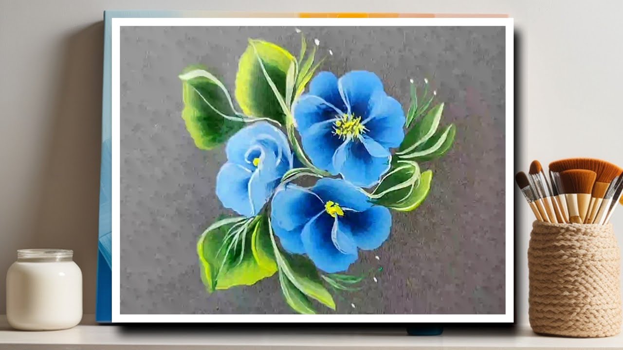 Stunning Flower Painting Techniques for Beginners /Acrylic Flower ...