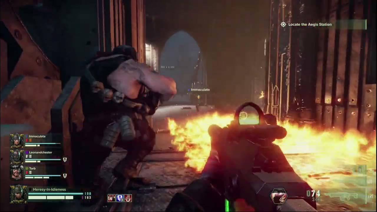 Warhammer 40K Darktide Quickplay Enclavum Baross on Uprising using LVL 7 Zealot - YouTube