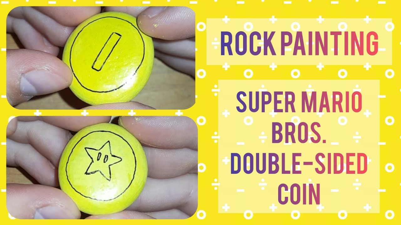 Super Mario Bros. Coin with Star (Rock/Stone Painting) Simple Video ...