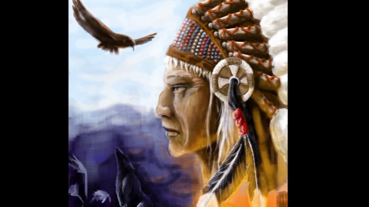 Leader of the North American tribe ( Speed drawing Photoshop ) - YouTube