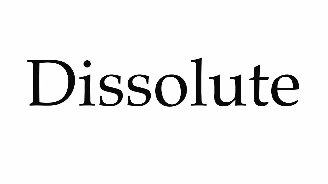 How to Pronounce Dissolute - YouTube