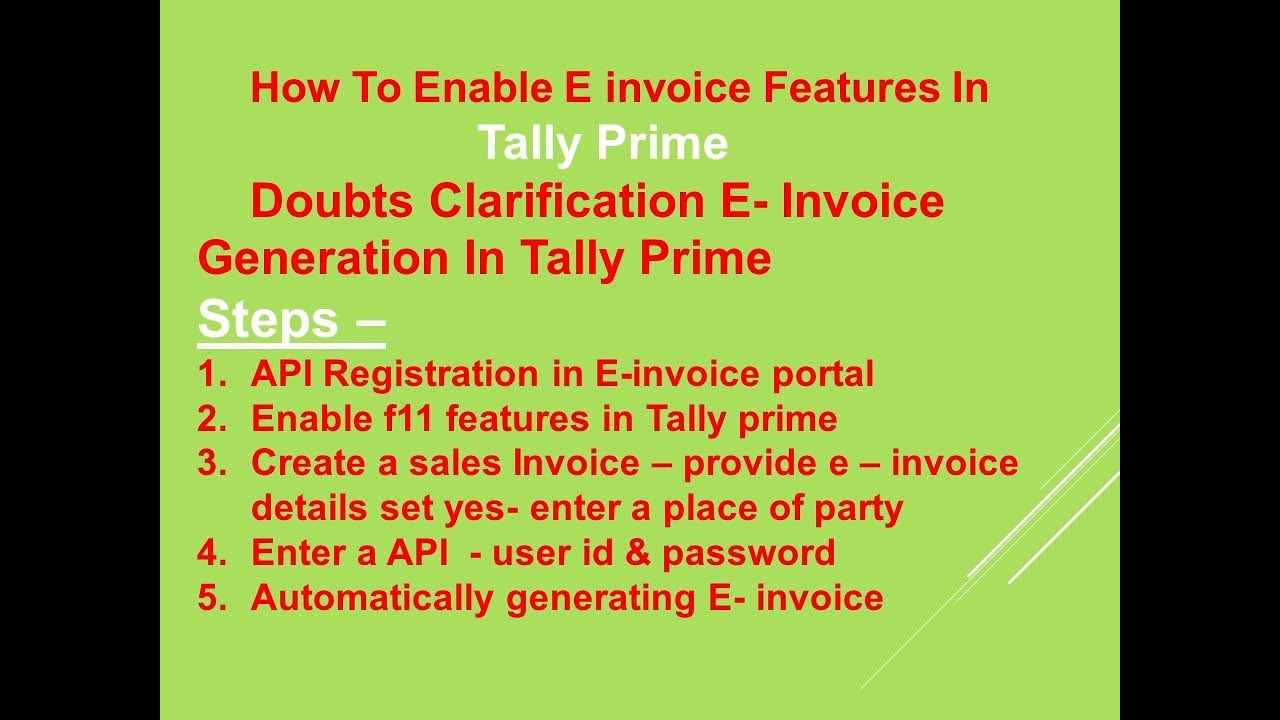 How To Enable E Invoice Features In Tally Prime How To Generate E how-to-enable-e-invoice-features-in-tally-prime-how-to-generate-e