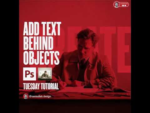 Place Text Behind Objects in Photoshop - YouTube