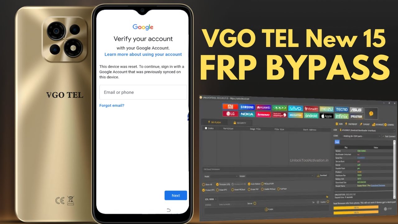 VGO TEL New 15 FRP Bypass (Unlock Tool) | One Click FRP Removal Guide ...