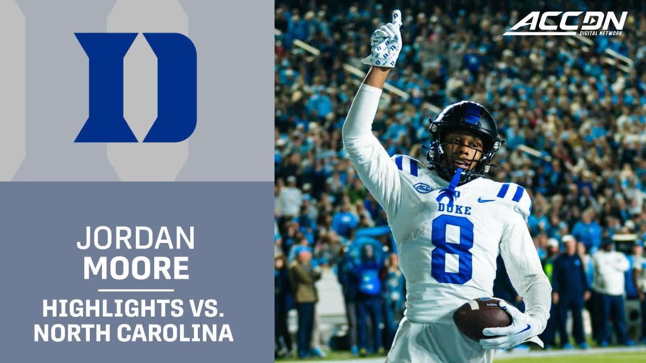 Duke WR Jordan Moore Highlights vs. North Carolina - YouTube