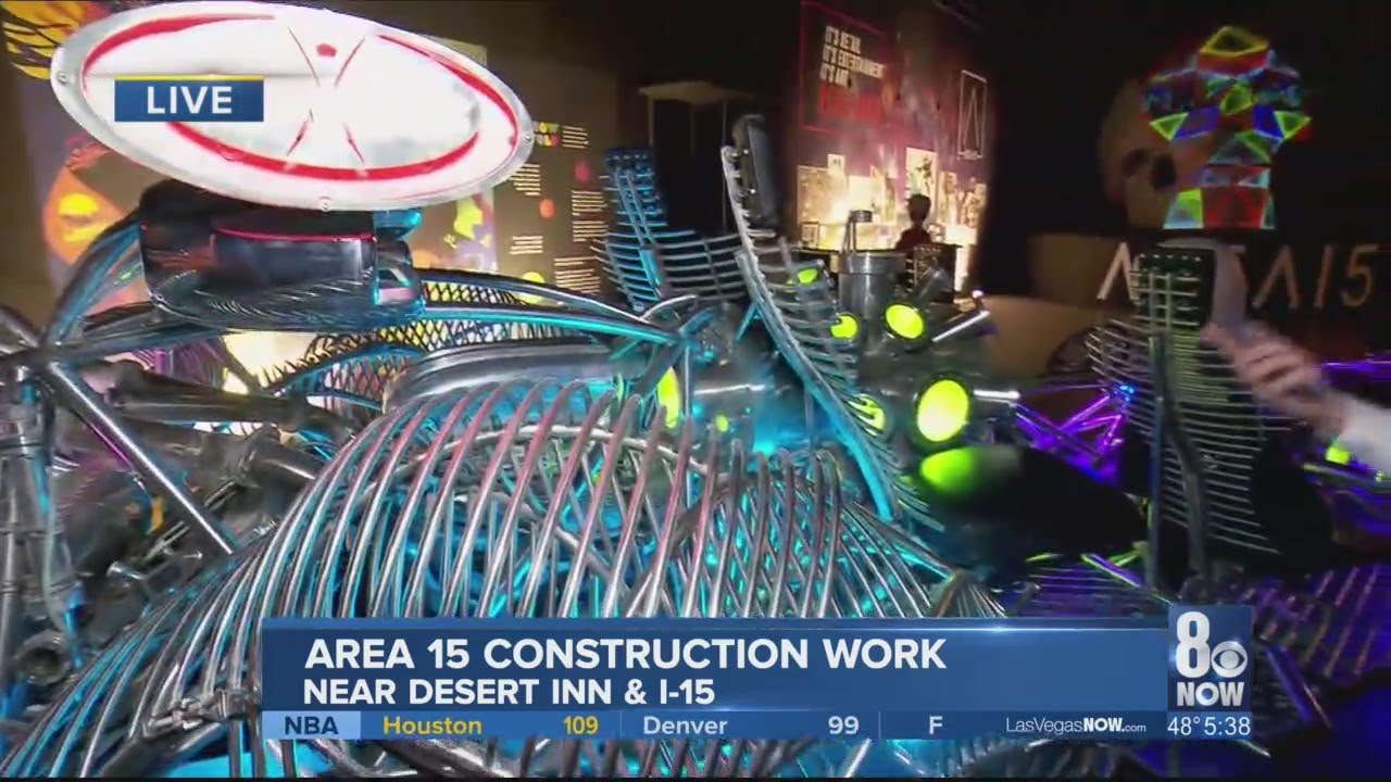 Walls are going up for Area 15's new entertainment space - YouTube