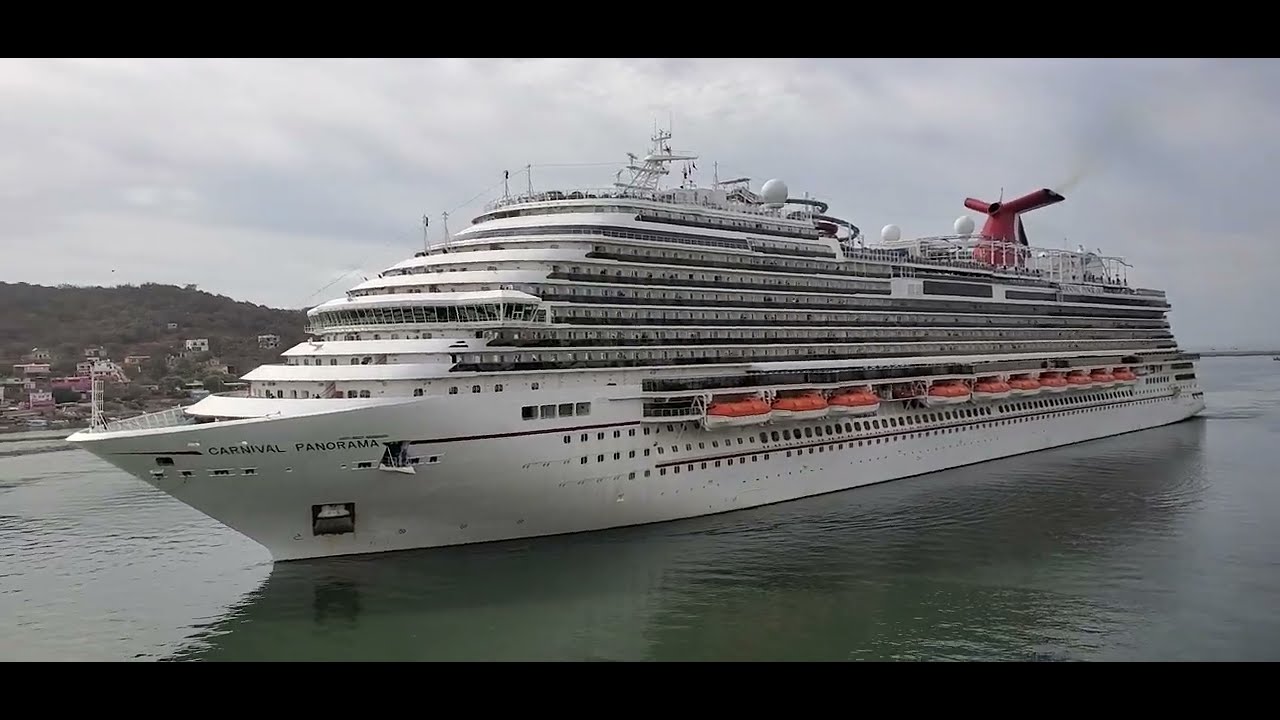 Carnival Panorama passing & docking behind us in Mazatlan, Mexico ...