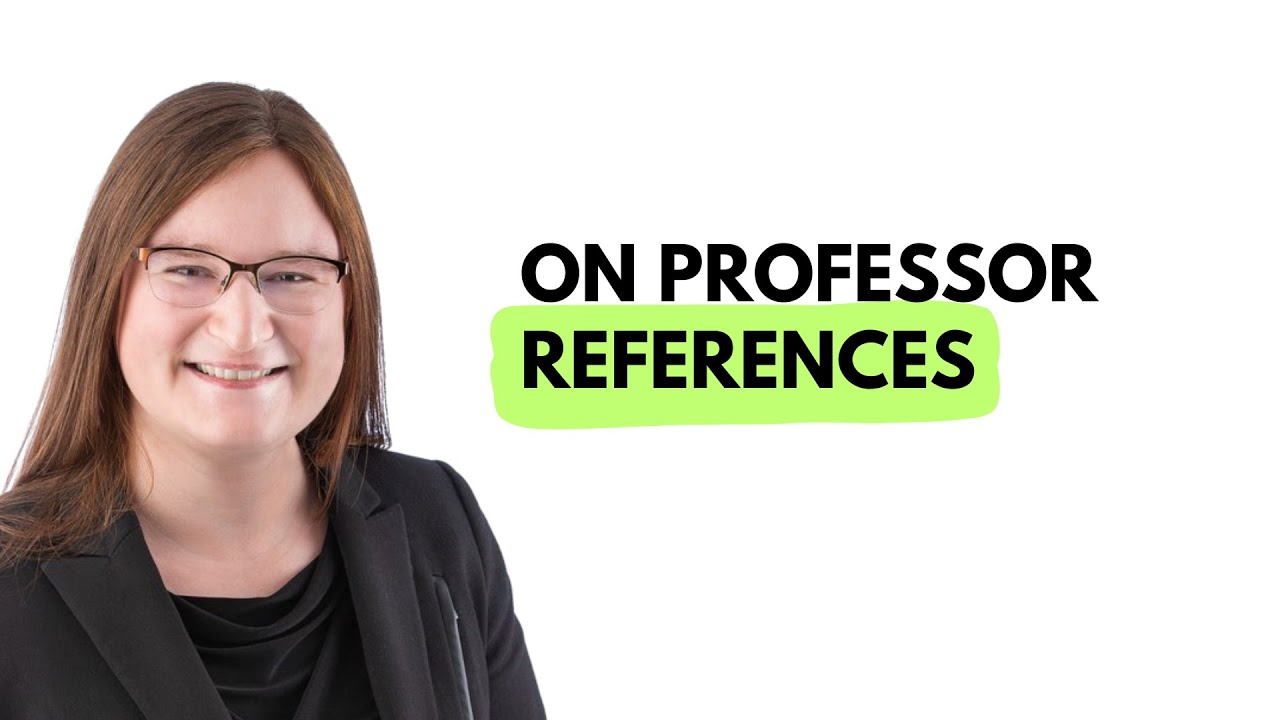 On professor references - YouTube