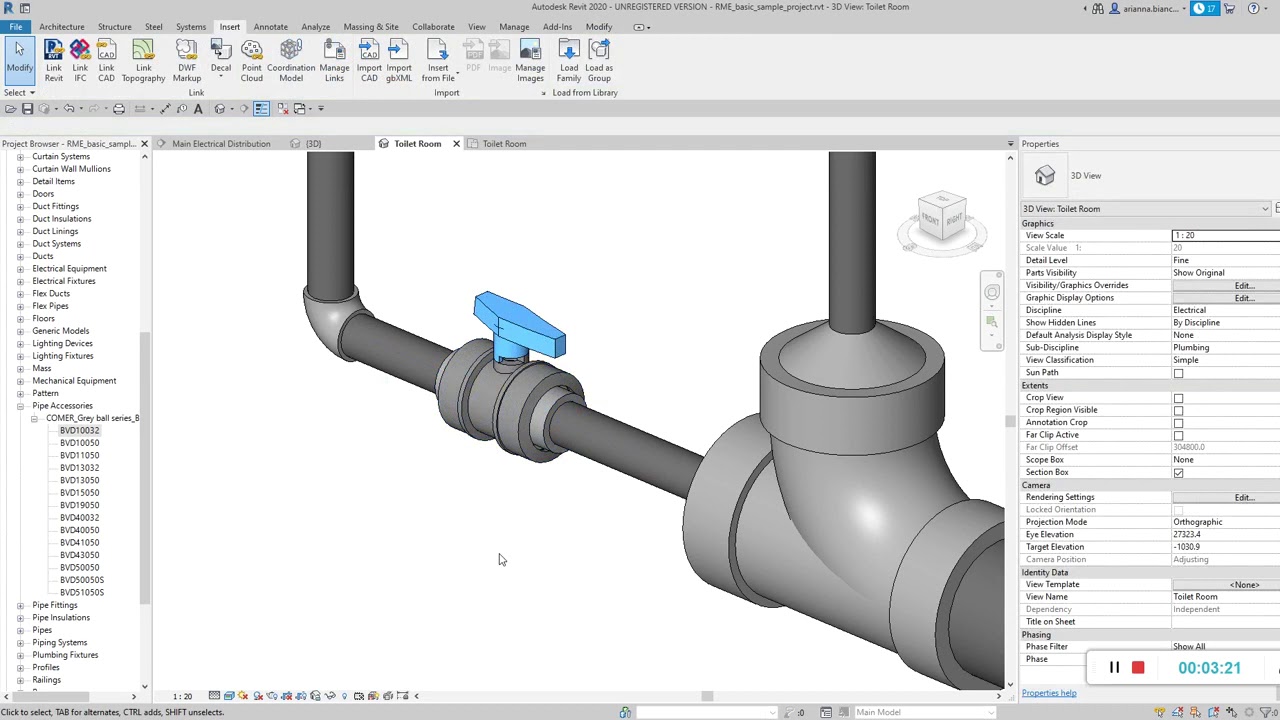 How to import and use COMER S.p.A. products BIM family - YouTube
