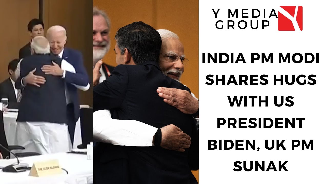 India PM Modi Shares Hugs With US President Biden, UK PM Sunak - YouTube