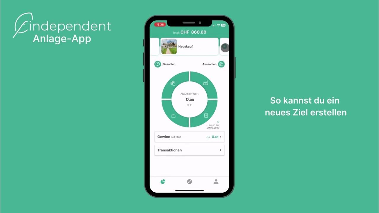 Bedienung findependent App: Neues Ziel erstellen - YouTube